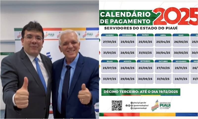 Governo do Piauí divulga calendário de pagamento dos servidores para 2025; confira | Conecta Piauí